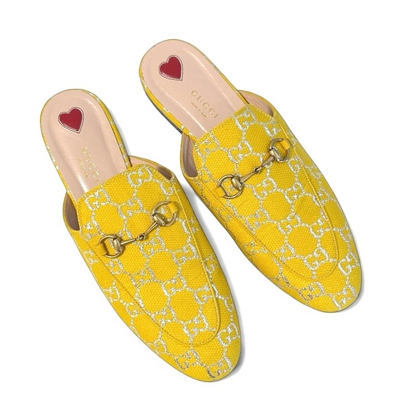 Gucci | Shoes | Gucci Gg Monogram Princetown Horsebit Canvas Mules In ...